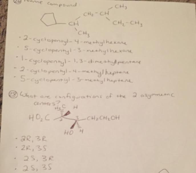 Solved Name compound 2-cyclopentyl-4-methylhexane | Chegg.com