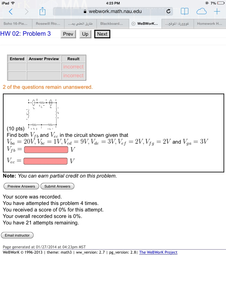 Solved Find both Vfb and Vec in the circuit shown given that | Chegg.com