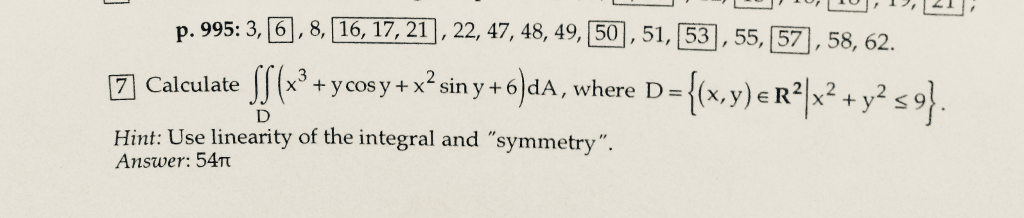 Solved p. 995: 3, 6, 8, 16, 17,21,22, 47, 48, 49, 50,51, | Chegg.com