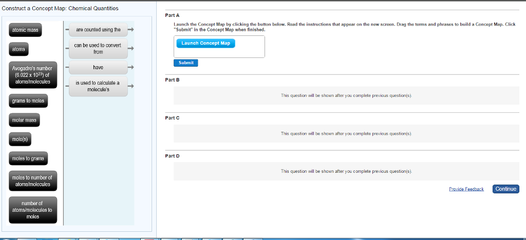 Solved Construct a Concept Map: Chemical Quantities are | Chegg.com
