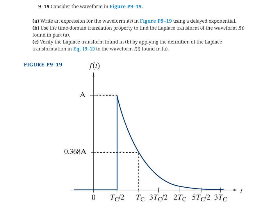 Solved Consider the waveform in Figure P9-19. Write an | Chegg.com