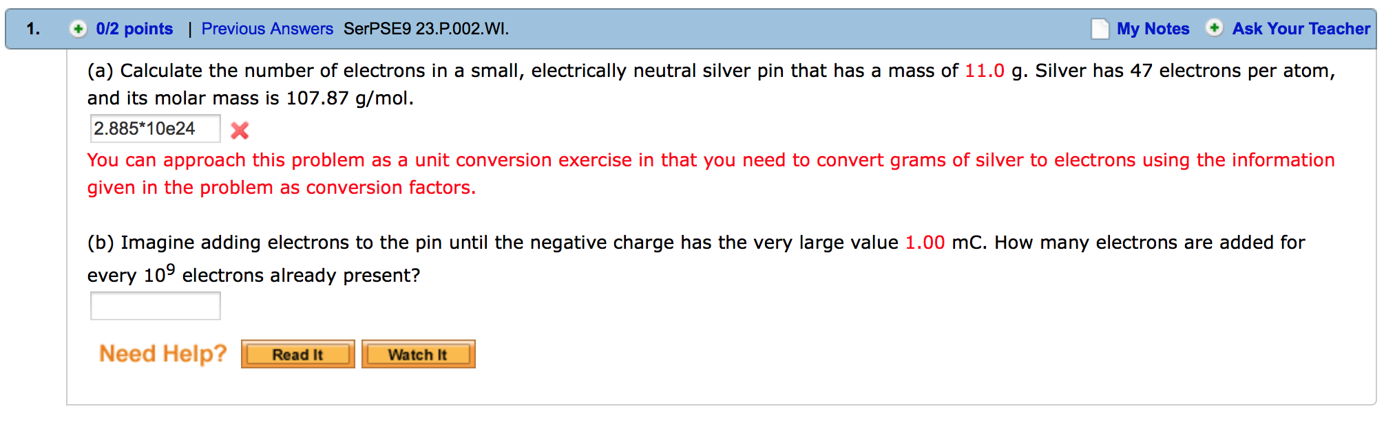 Solved Calculate the number of electrons in a small, | Chegg.com