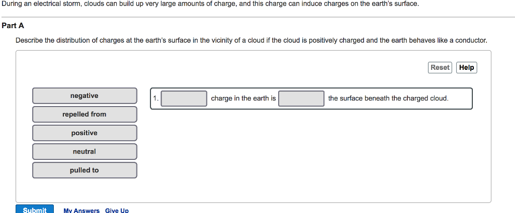 Solved During An Electrical Storm Clouds Can Build Up Very