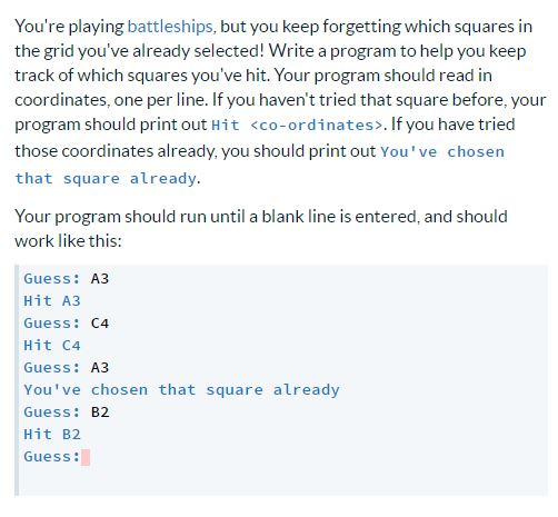 Solved You're playing battleships, but you keep forgetting | Chegg.com