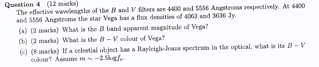 Solved Question 4 (12 marks) The effective wavelengths of | Chegg.com