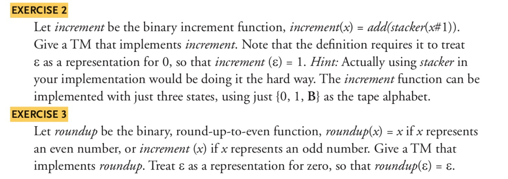 Solved Exercise 2 Let Increment Be The Binary Increment 4579