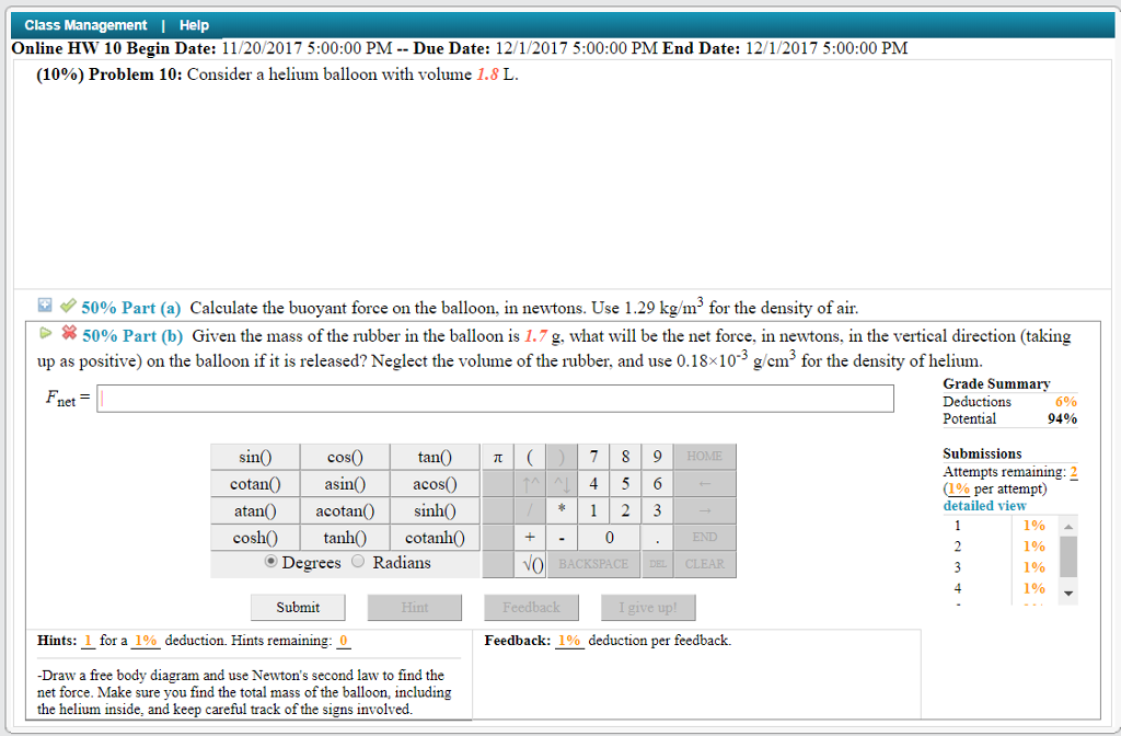 Solved Class Management | Help Online HW 10 Begin Date: | Chegg.com