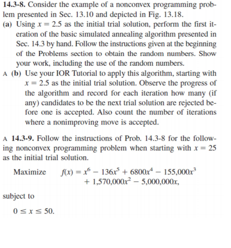 14.3-8. Consider the example of a nonconvex | Chegg.com