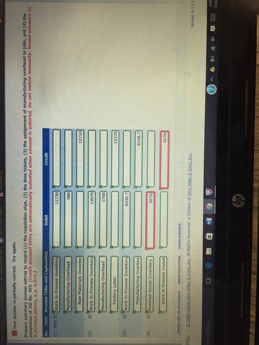 Solved Exercise 20-2 (Part Level Submission) Stine Company | Chegg.com