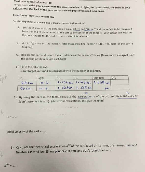 Solved For all items write your answer with the correct | Chegg.com