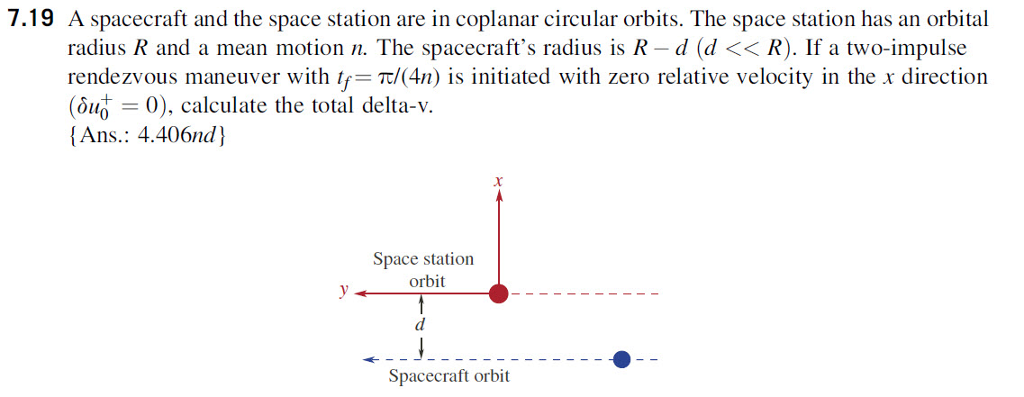 7.19 A spacecraft and the space station are in | Chegg.com