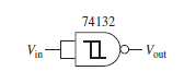 Solved The Vin waveform to the 74132 Schmitt trigger NAND | Chegg.com