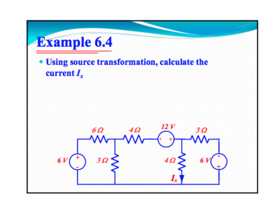 Solved Example 6 4 Using Source Transformation Calculate