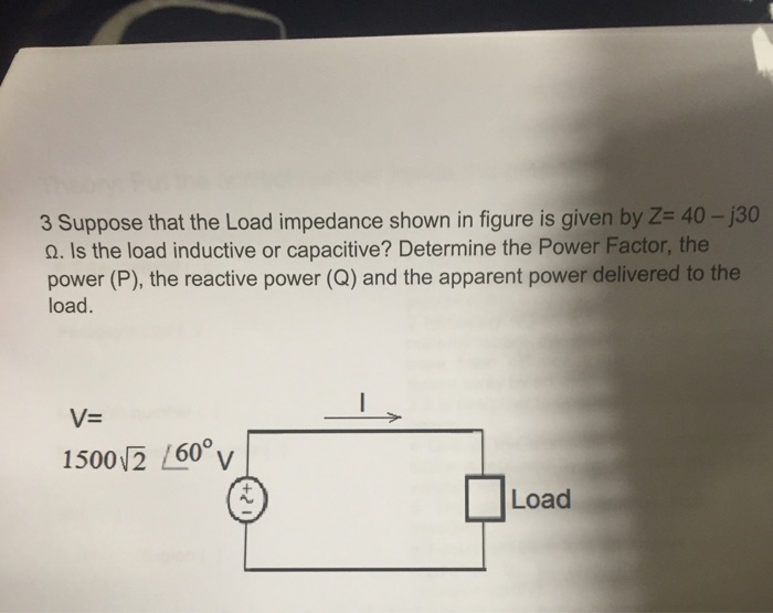 Solved Suppose that the Load impedance shown in figure is | Chegg.com