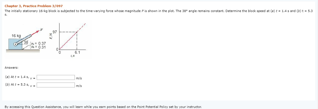 Solved Chapter 3, Practice Problem 3/097 The initially | Chegg.com