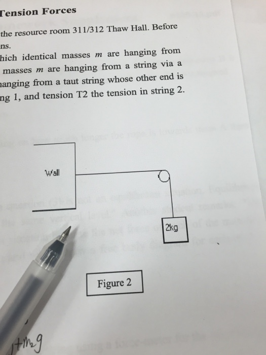 Solved why is the tension of the rope both 20N in figure 1 | Chegg.com