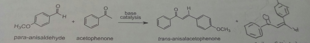 Solved H3CO para-anisaldehyde acetophenone base catalysis | Chegg.com