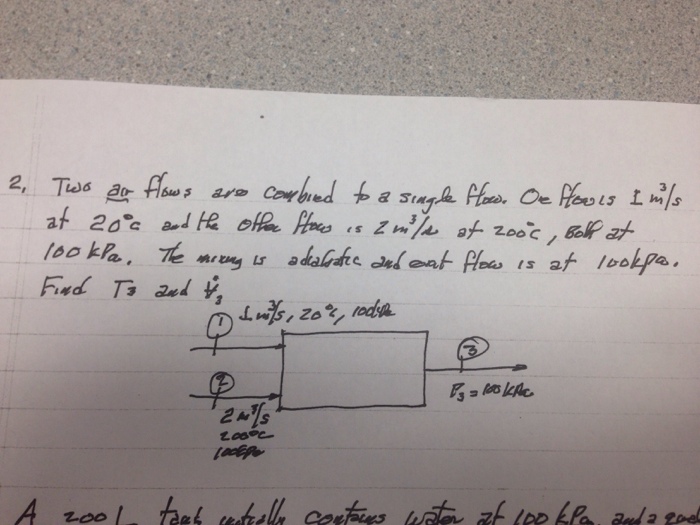 Solved Two air flows are combined to a single flow. One | Chegg.com