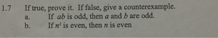Solved If true, prove it. If false, give a counterexample. | Chegg.com
