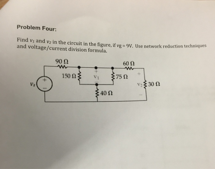 Solved Find v1 and v2 in the circuit in the figure, if | Chegg.com