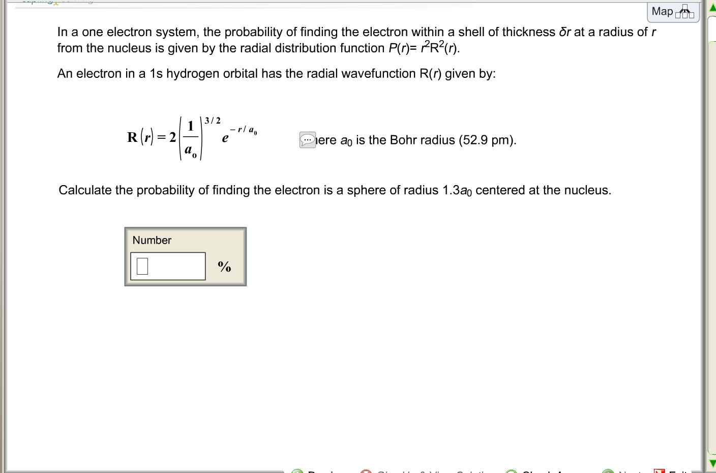 Solved In one electron system, the probability of finding an | Chegg.com
