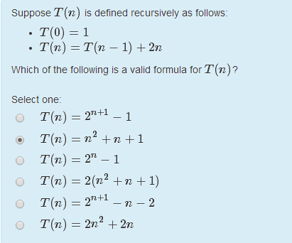 Solved Suppose T(n) is defined recursively as follows ·T(n) | Chegg.com