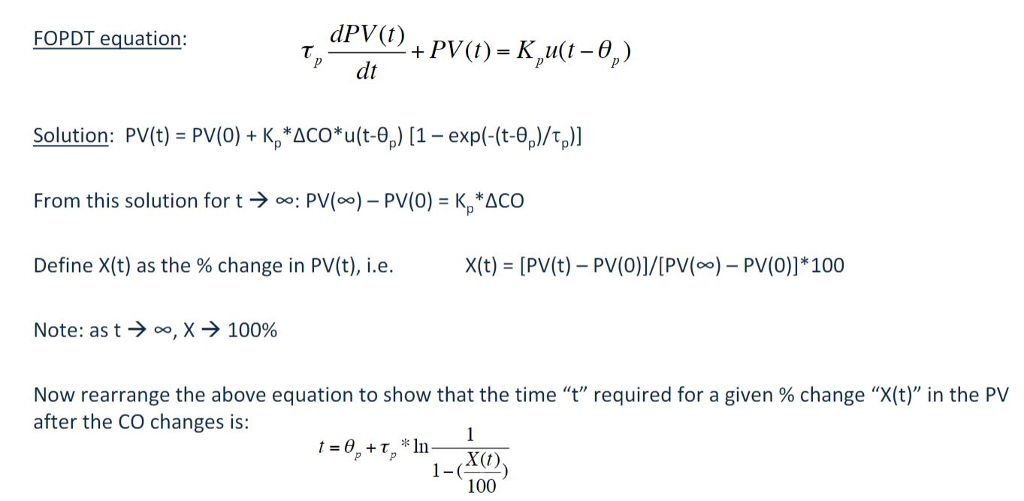 Solved 3. The general solution to the FOPDT differential | Chegg.com