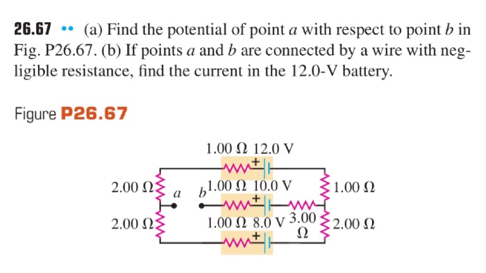 Solved a) Find the potential of point a with respect to | Chegg.com