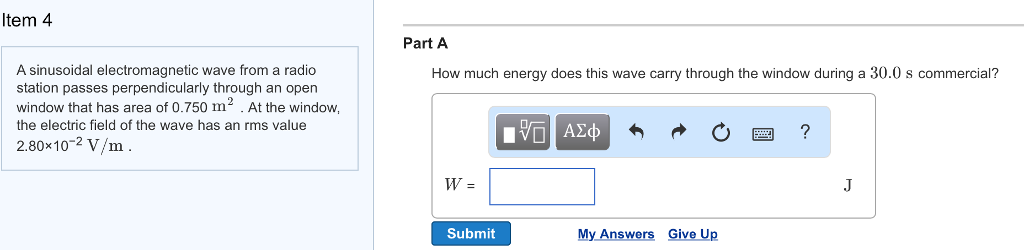 Solved A sinusoidal electromagnetic wave from a radio | Chegg.com