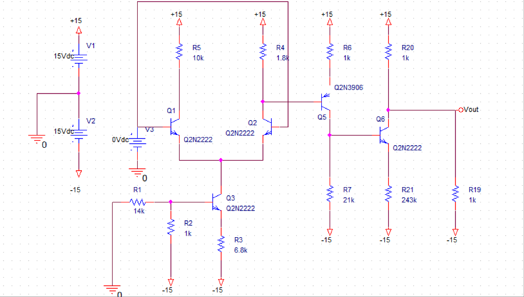 Design a DC differential amplifier to meet the | Chegg.com