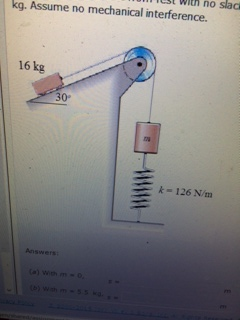Solved The system is released from rest with no slack in the | Chegg.com