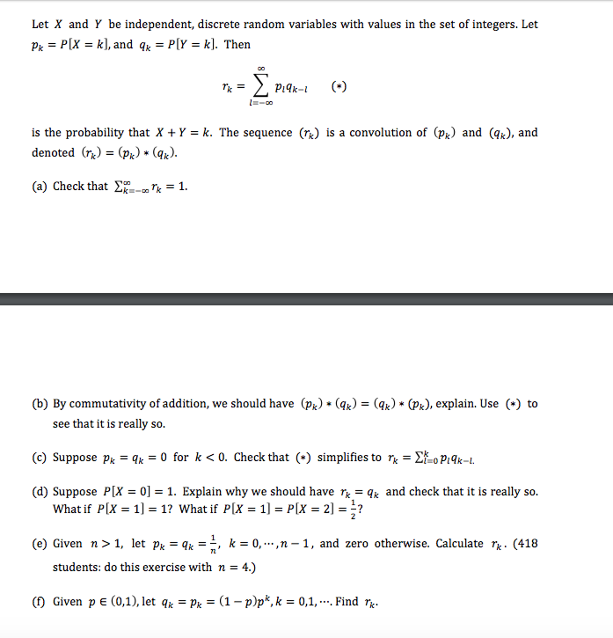Solved Let X and Y be independent, discrete random variables | Chegg.com