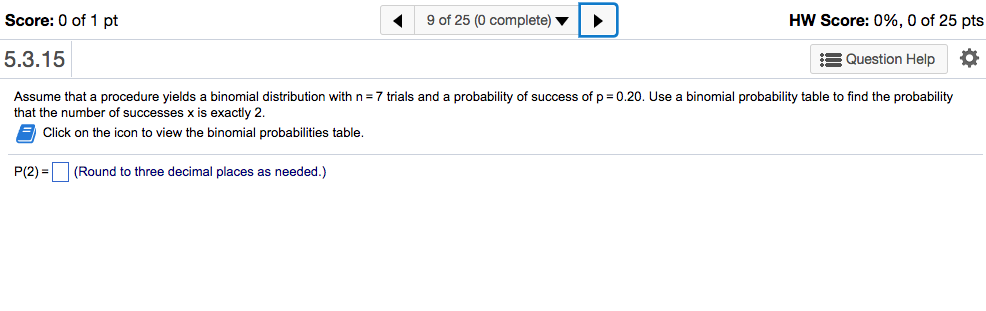 Solved Assume that a procedure yields a binomial | Chegg.com