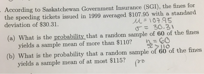 Solved According to Saskatchewan Government Insurance (SGI), | Chegg.com