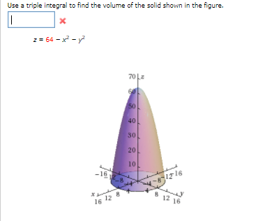 Solved Use a triple integral to find the volume of the solid | Chegg.com