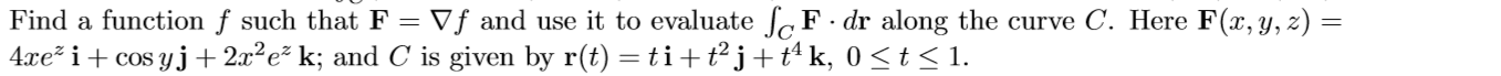 Solved Find a function f such that F = nabla f and use it to | Chegg.com Solved Find a function f such that F = nabla f and use it to | Chegg.com