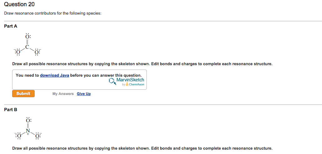 Solved Question 20 Draw resonance contributors for the | Chegg.com