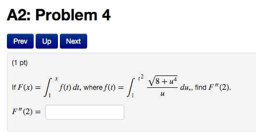 Solved If F(x) = integral ^x_1 f(t) dt, where f(t) = | Chegg.com