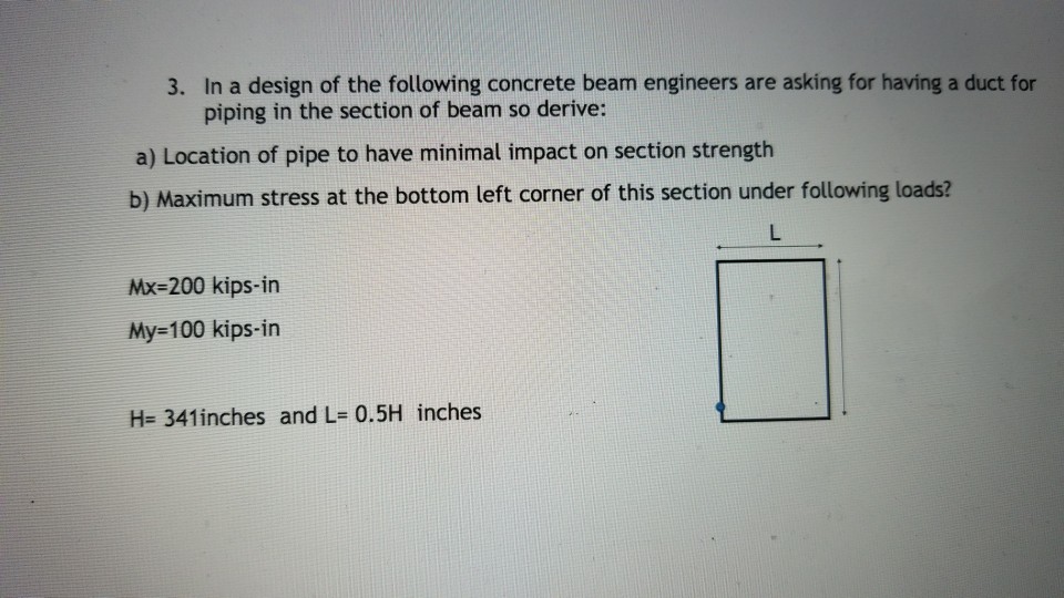 Solved In a design of the following concrete beam engineers | Chegg.com