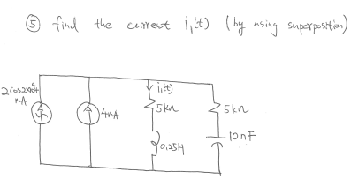 Solved Find the current i_1 (t) (by using superposition). | Chegg.com