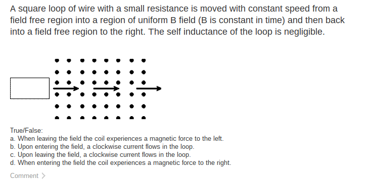 Solved A square loop of wire with a small resistance is | Chegg.com