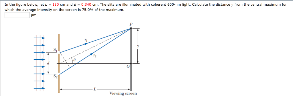 Solved In the figure below, let L = 130 cm and d = 0.340 cm. | Chegg.com