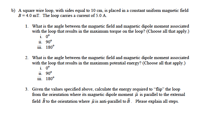 Solved A square wire loop, with sides equal to 10 cm, is | Chegg.com