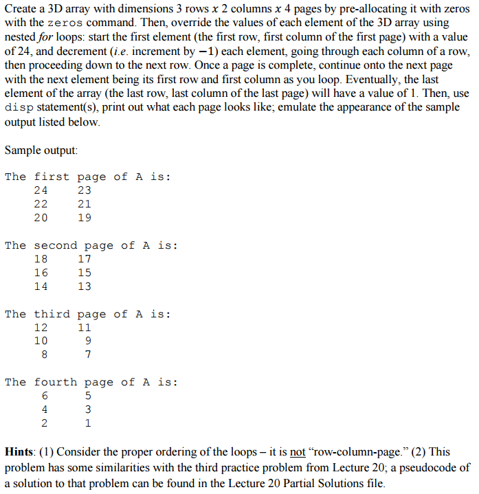 Solved Create A Single Script M File To Solve This 