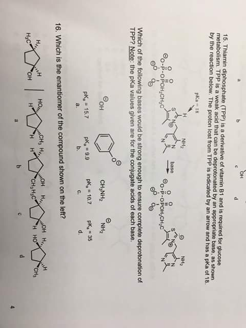 Solved Thiamin diphosphate (TPP) is a derivative of vitamin | Chegg.com