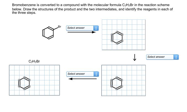 Solved Bromobenzene is converted to a compound with the | Chegg.com