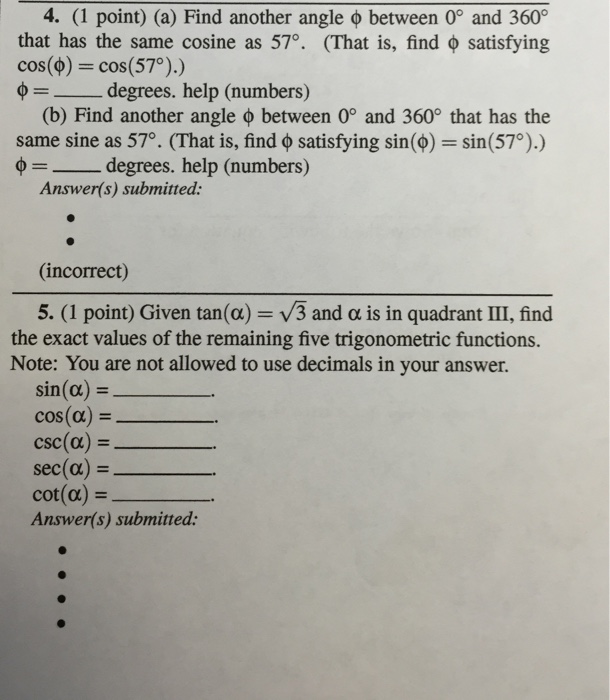 Solved Find another angle phi between 0 degree and 360 | Chegg.com
