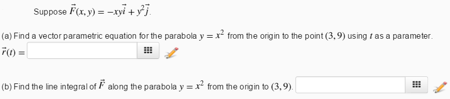Solved Find a vector parametric equation for the parabola y | Chegg.com