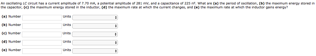 Solved An oscillating LC circuit has a current amplitude of | Chegg.com