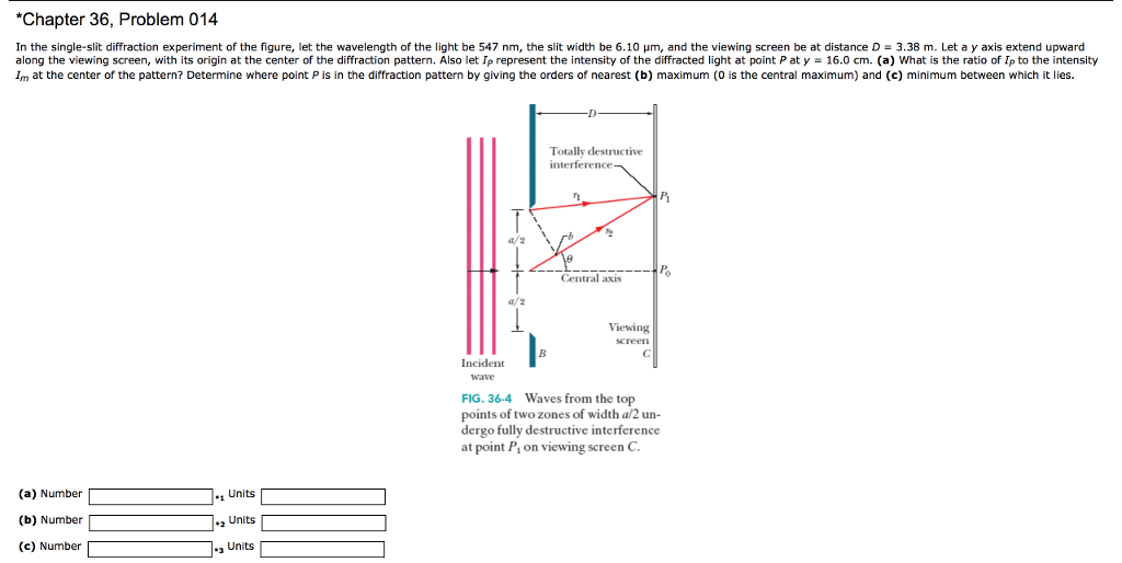 Solved Chapter 36, Problem 014 In the single-slit | Chegg.com